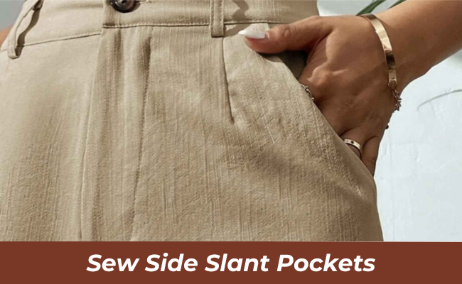 How to Sew Side Slant Pockets (videotutorial at the bottom)