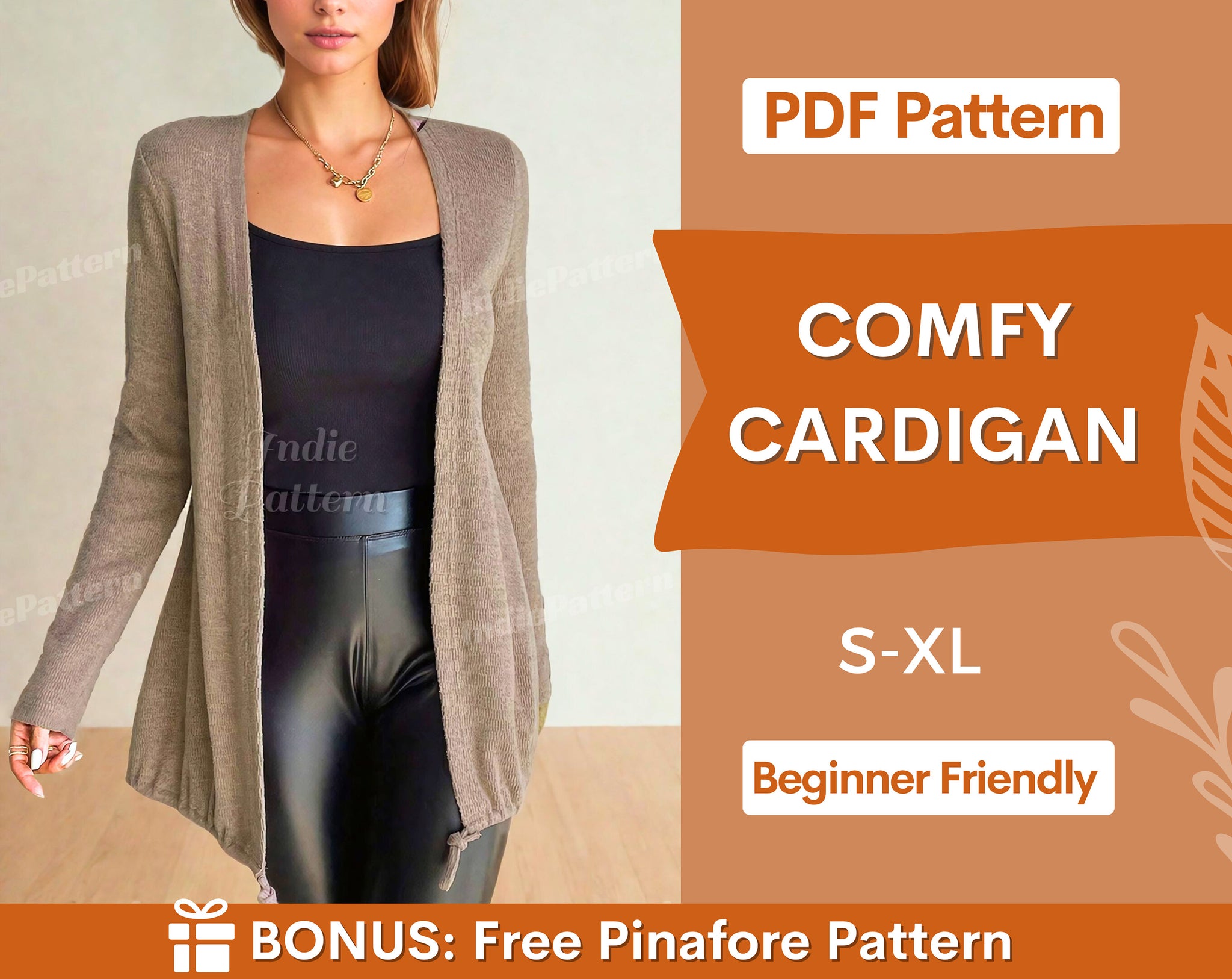 Comfy Cardigan Sewing Pattern – Easy Robe for Women
