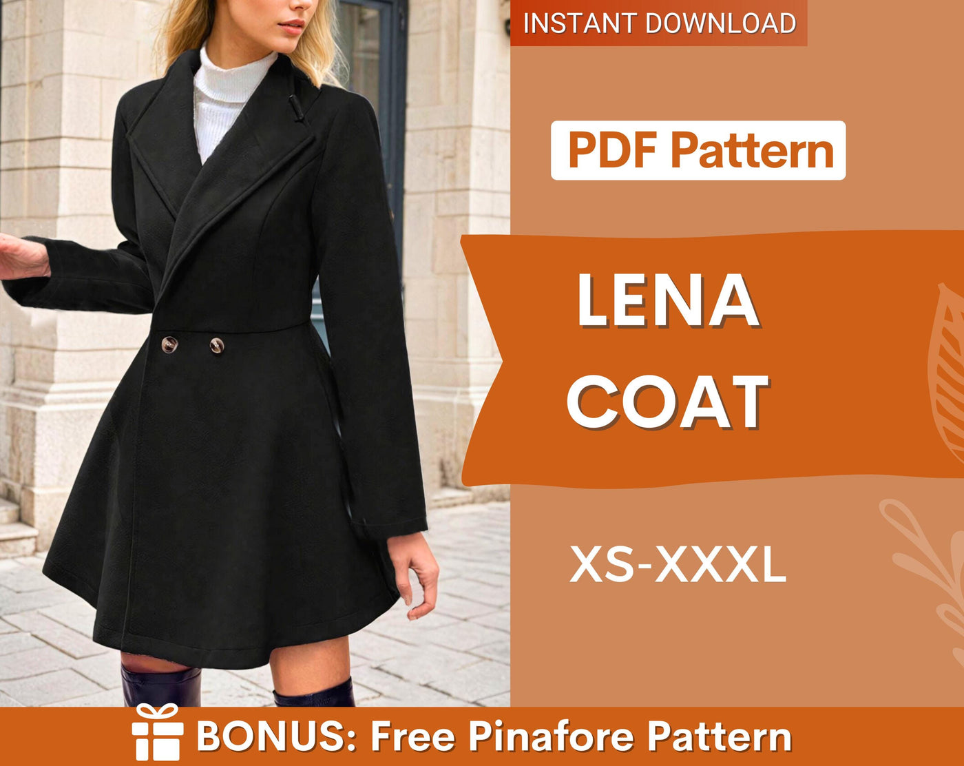 Coat Pattern | Jacket Sewing Pattern | Long Coat Pattern | Winter Jack